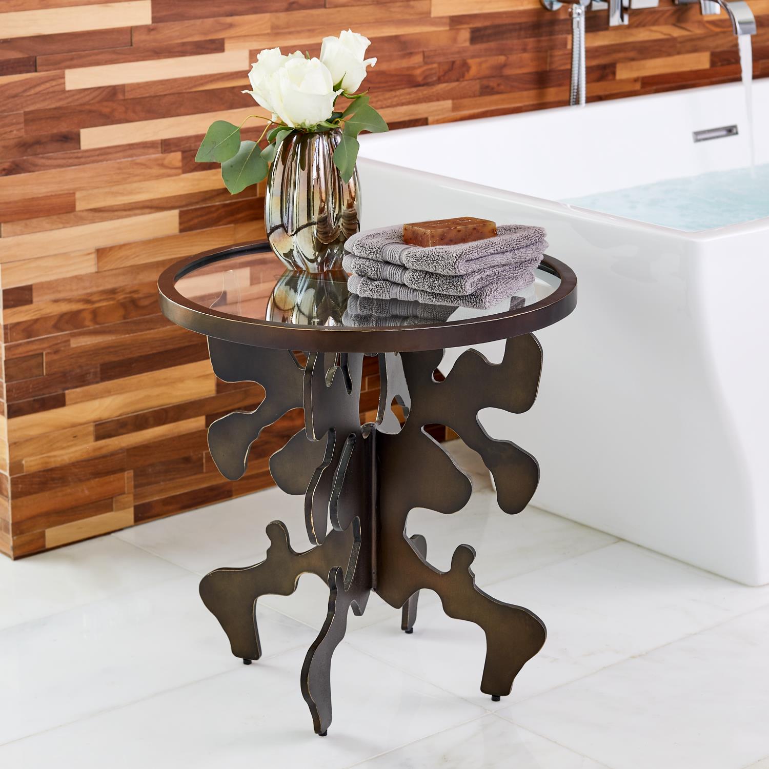 Ink Blot Side Table-Bronze