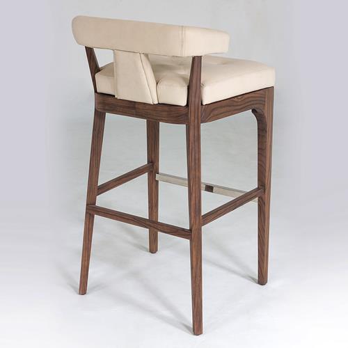 Moderno Stools - Ivory Marble Leather
