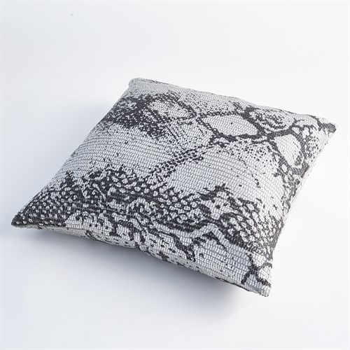 Shimmer Snake Skin Pillow-Silver