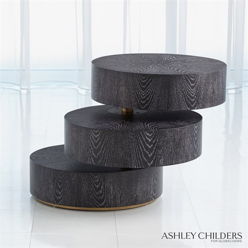 Pivot Side Table-Ebony Cerused